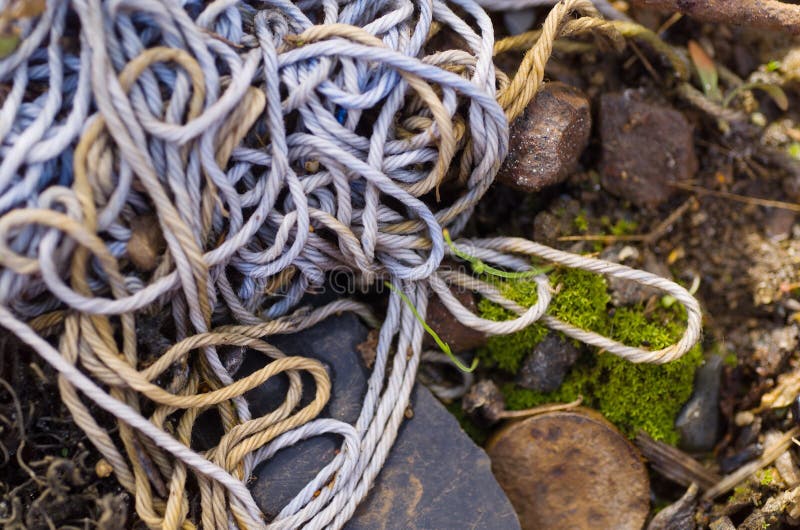 Discarded blue wool stock image. Image of wool, fibre - 89890803