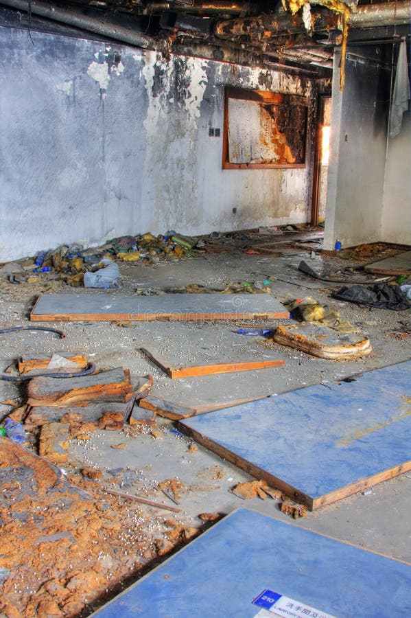 Discarded Building, Corridor Stock Image - Image of abandoned, broken ...