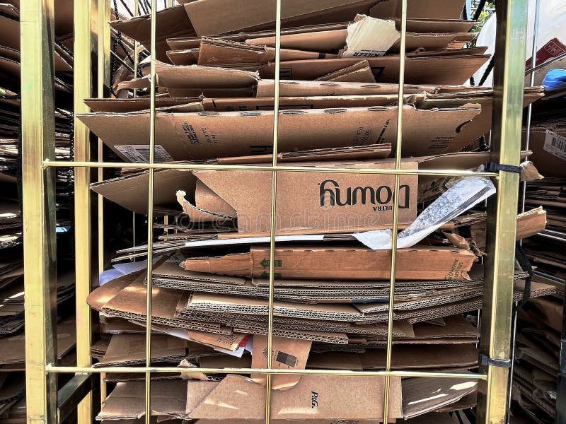 Discarded cardboard stock image. Image of stack, disposed - 372829185