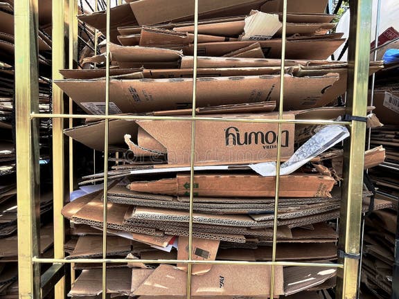 Discarded cardboard stock image. Image of stack, disposed - 372829185