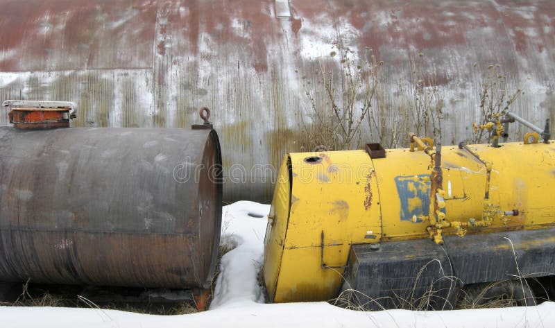Discarded Chemical Tanks stock image. Image of painted - 5310275