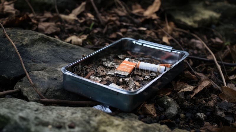 Discarded cigarette box stock illustration. Illustration of trash ...