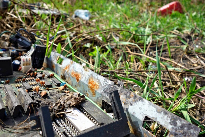 Discarded electronic stock image. Image of equipment - 69736243