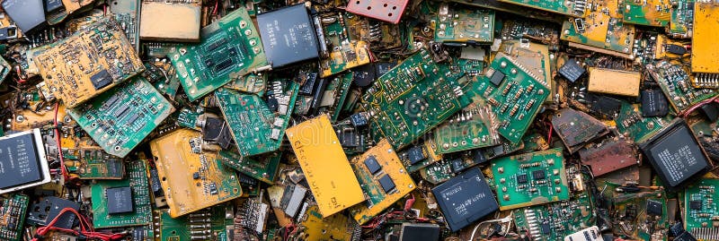 A Pile of Discarded Electronics, Highlighting the Increasing Problem of ...