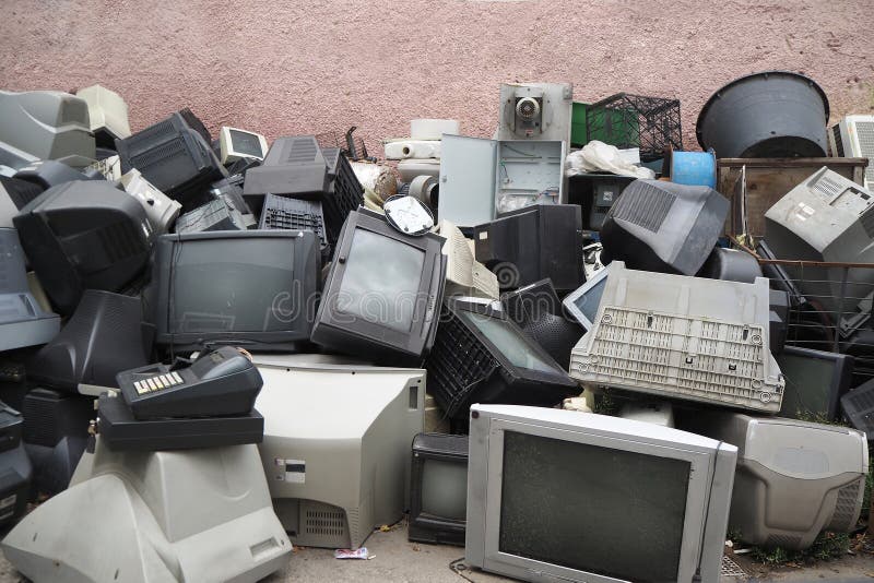 Discarded Electronic Devices Stock Image - Image of plastic ...