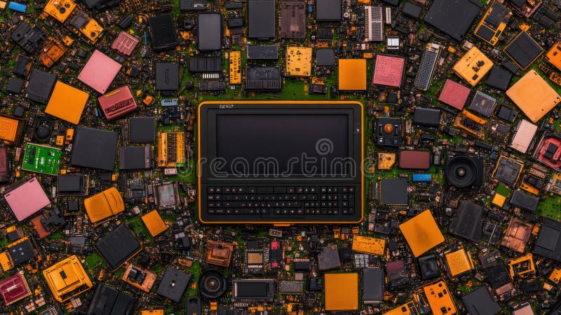 Discarded Electronics on White Background: E-Waste Disposal Concept ...