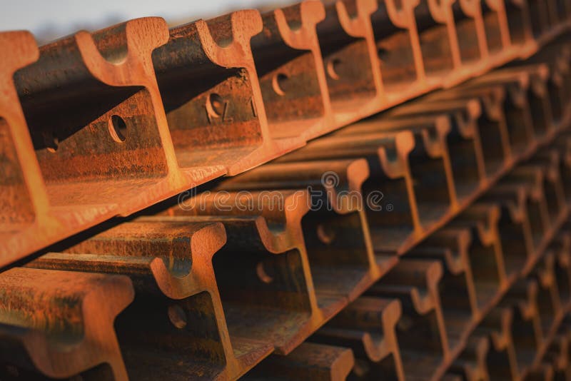 Grooved Rails for Tram Tracks. Stock Image - Image of tram, close ...