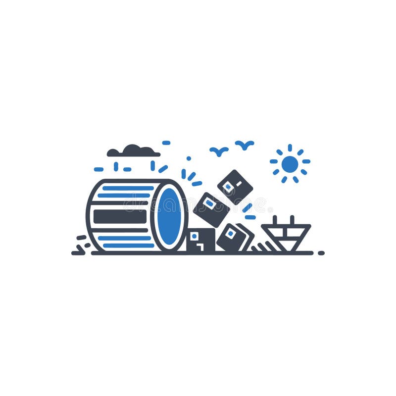 Discarded Items Icon stock vector. Illustration of disarray - 376290063