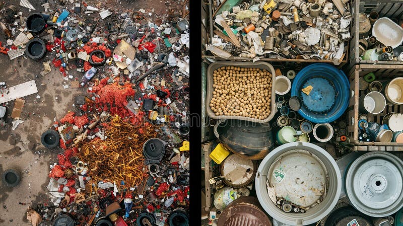 Discarded Objects: a Visual Representation of Waste Stock Illustration ...