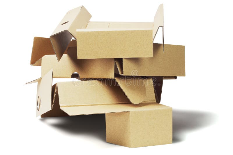 Discarded Packaging Cardboard for Recycling Stock Image - Image of ...