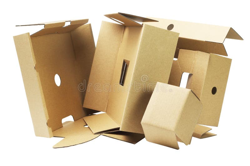 Discarded Packaging Cardboard Stock Image - Image of material ...