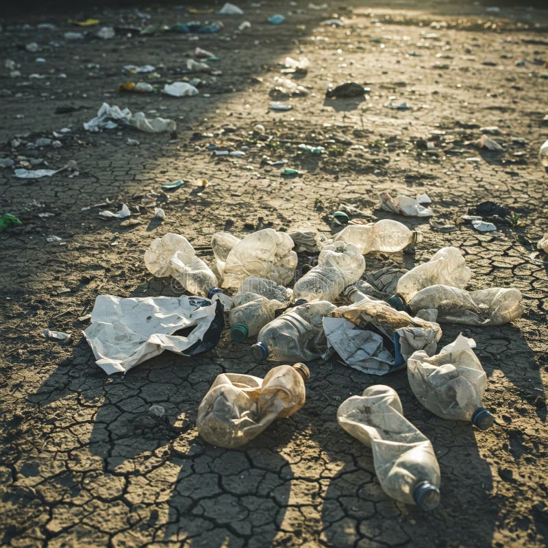 Plastic Bottle Waste on Cracked Earth: Environmental Pollution Crisis ...