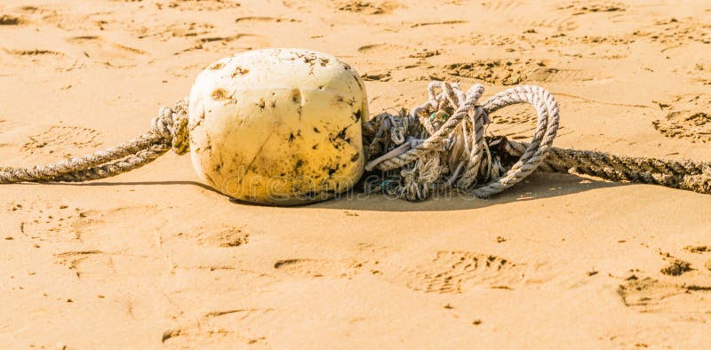 Discarded Rope with Float Devise Stock Photo - Image of fishing ...