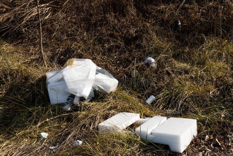 Discarded Styrofoam Trash, Liter Stock Photo - Image of asia ...
