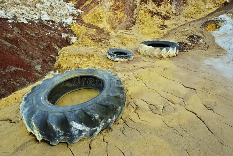 Discarded tires stock image. Image of color, cracked - 19419259