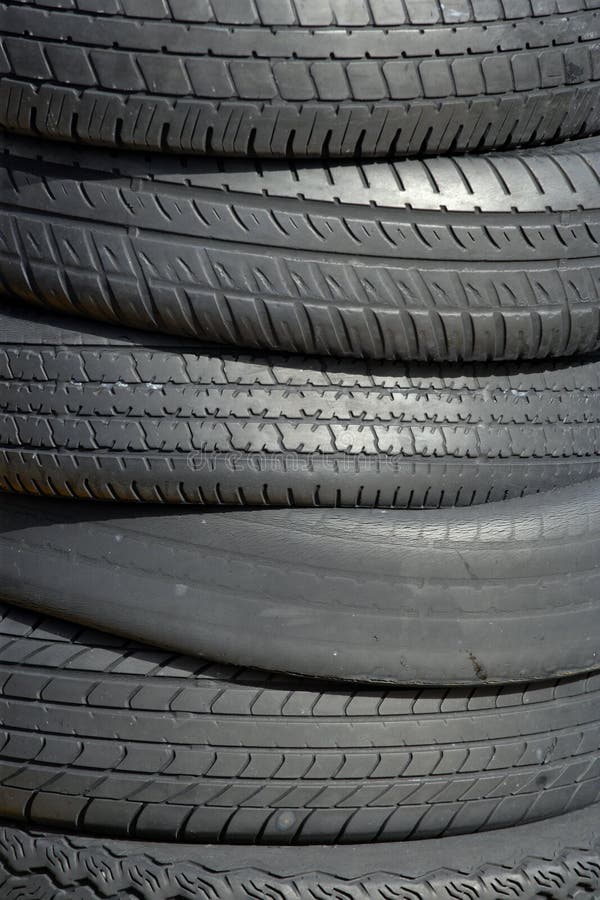 Worn out used tires stock image. Image of threadbare - 14402665