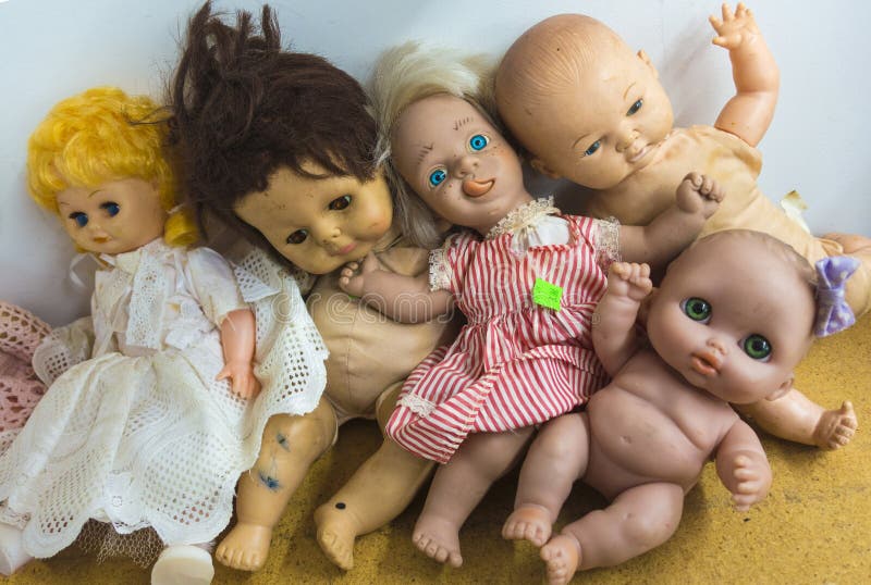 Discarded toy dolls stock image. Image of dolly, childhood - 86409977