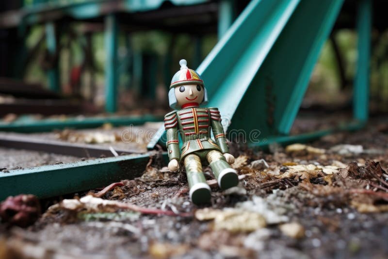 Discarded Toy Soldier Near Slide Stock Illustration - Illustration of ...