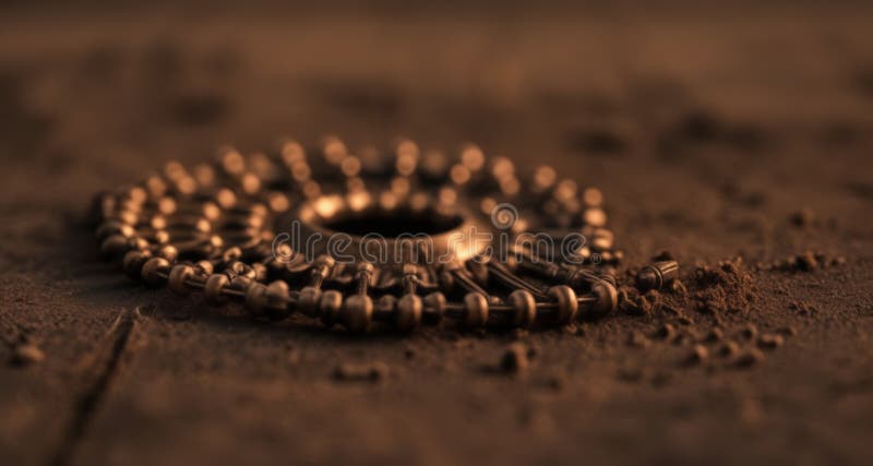 Discarded Treasure - Abandoned Gold Chain on a Rugged Surface Stock ...