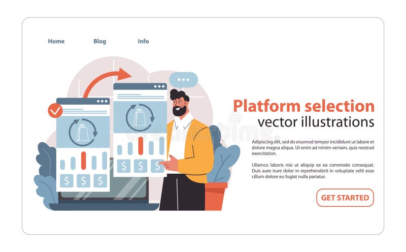 A Discerning Businessman Analyzes Metrics on Multiple Screens. Stock ...