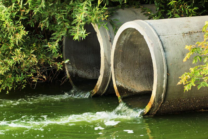 Discharge of Sewage into a River Stock Image - Image of pollution ...