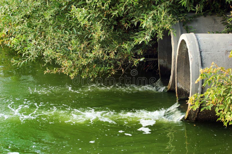 Discharge of Sewage into a River Stock Photo - Image of collector ...