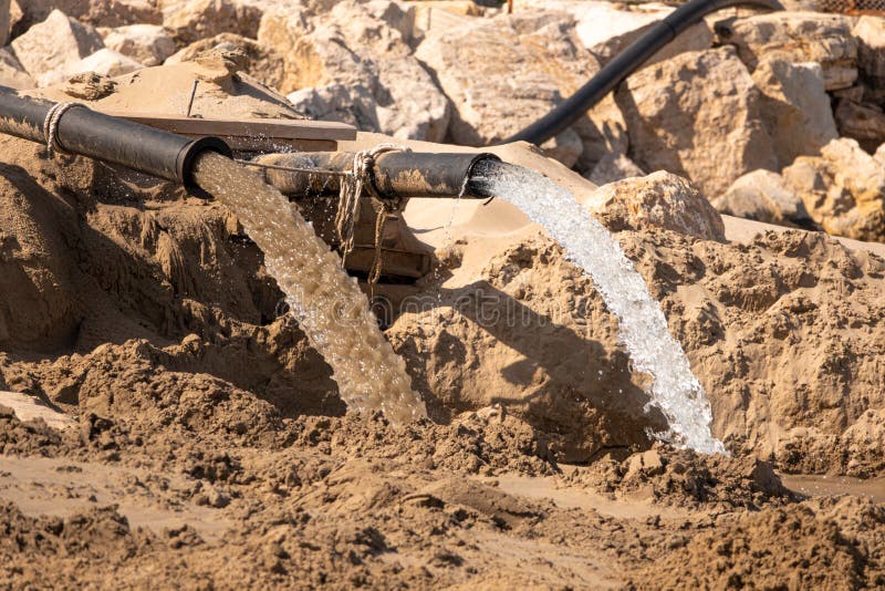 Polllution of Environment through Pipes. Stock Photo - Image of dirty ...