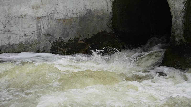 Discharge of Water into the River. Stock Video - Video of falling ...