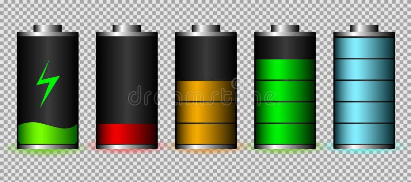 Discharged and Fully Charged Battery Smartphone - Vector Infographic ...