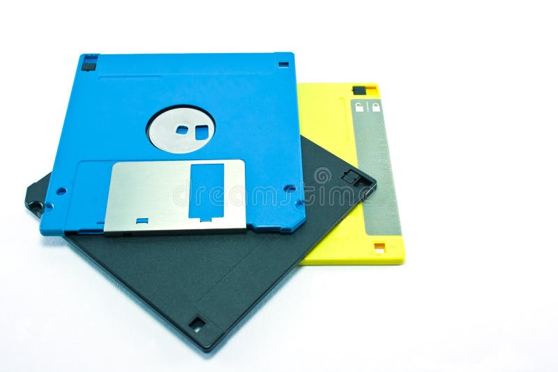 Floppy Disk 3 a 5 Pollici Isolato Su Backround Bianco Parte Posteriore ...