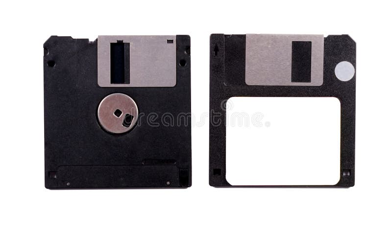 Vecchio Computer Portatile Con Il Floppy Disk Immagine Stock - Immagine ...