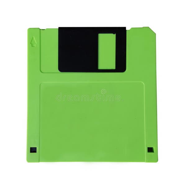 Dischetto verde isolato immagine stock. Immagine di apparecchiatura ...