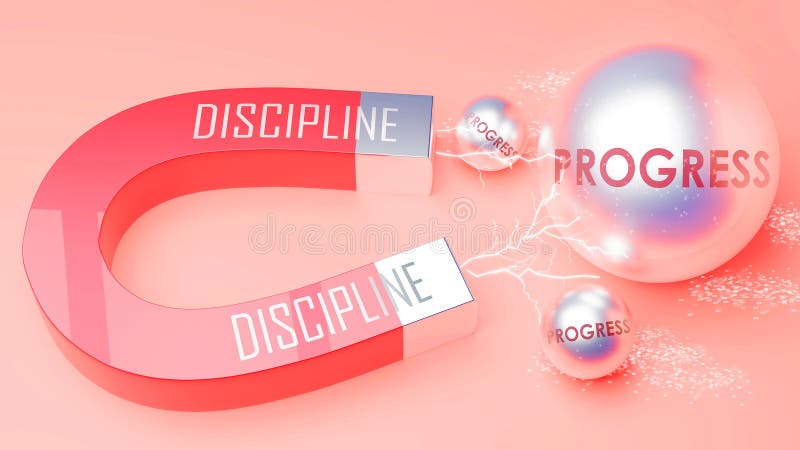 Discipline that Attracts Progress Stock Image - Image of attract ...