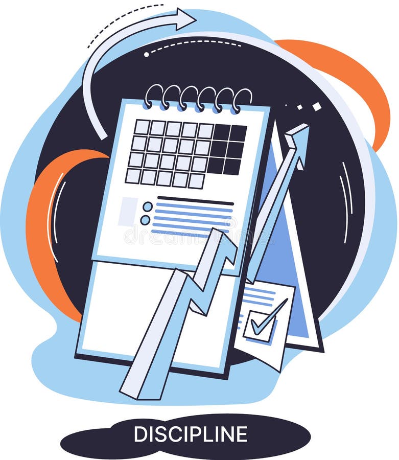 Discipline Concept Icon. Time Management. Working Day Idea, Time for ...