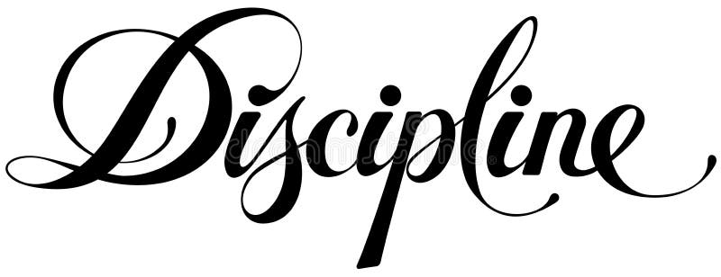 Discipline - Custom Calligraphy Text Stock Vector - Illustration of ...
