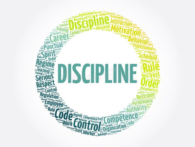 Discipline Word Cloud Collage, Concept Background Stock Illustration ...
