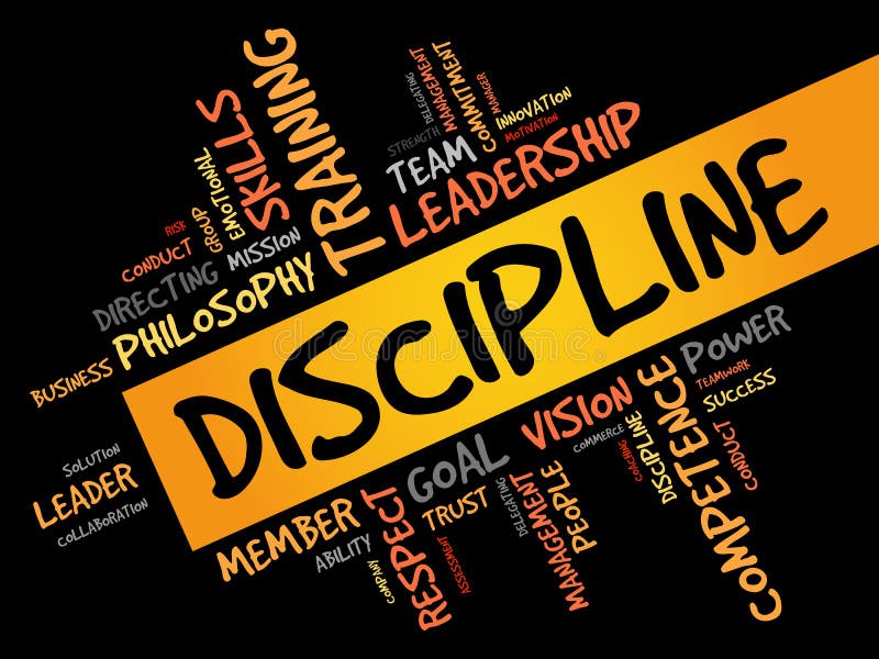 DISCIPLINE word cloud stock illustration. Illustration of ...