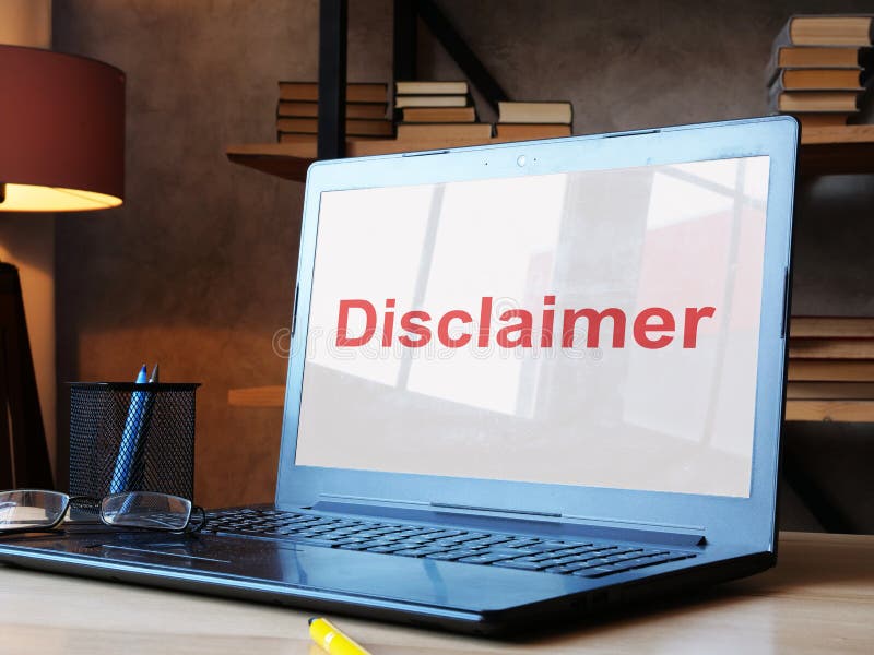 Disclaim is Shown on the Photo Using the Text Stock Photo - Image of ...