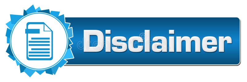 Disclaimer Two Blue Squares Stock Illustration - Illustration of terms ...