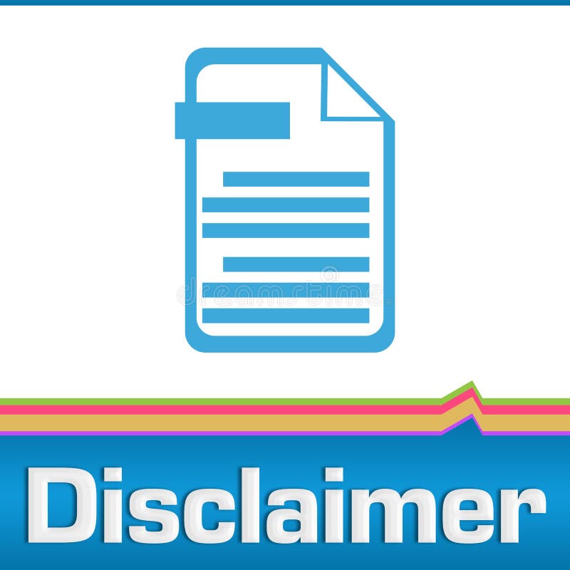 Disclaimer Bottom Text Blue Colorful Stock Illustration - Illustration ...