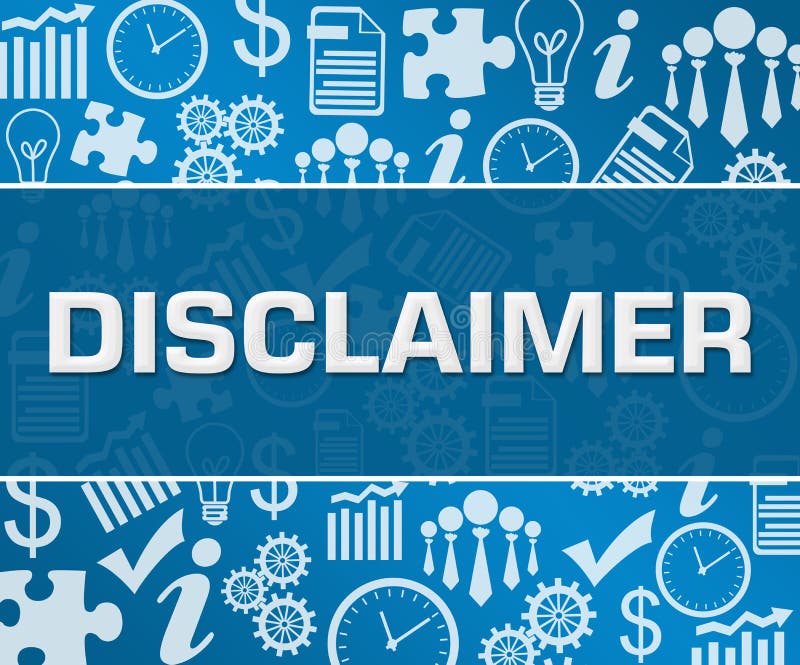 Disclaimer Two Blue Squares Stock Illustration - Illustration of terms ...