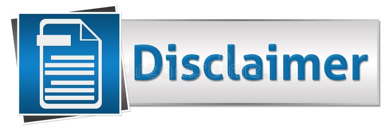 Disclaimer Button Style Blue Stock Illustration - Illustration of ...