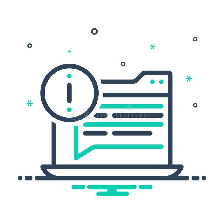 Mix Icon for Disclaimer, Refusal and Application Stock Vector ...