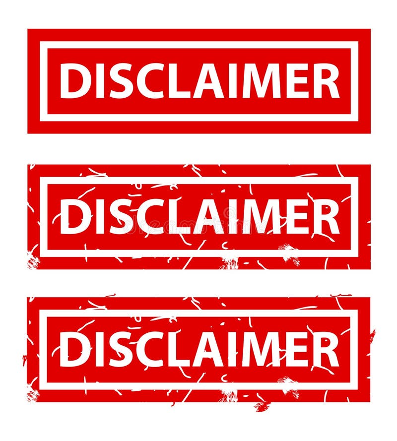 Disclaimer, Rust Dirty Red Simple Rectangle Vector Rubber Stamp Effect ...