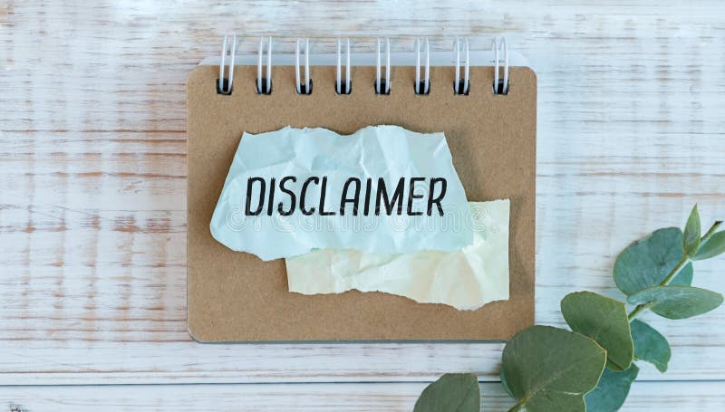Disclaimer Written Document Stock Photos - Free & Royalty-Free Stock ...