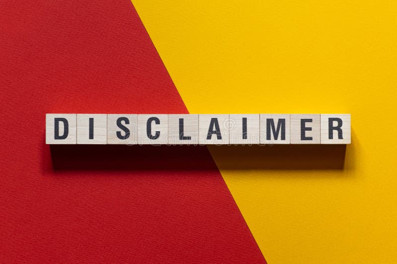 Disclaimer - Word Concept on Building Blocks, Text Stock Photo - Image ...