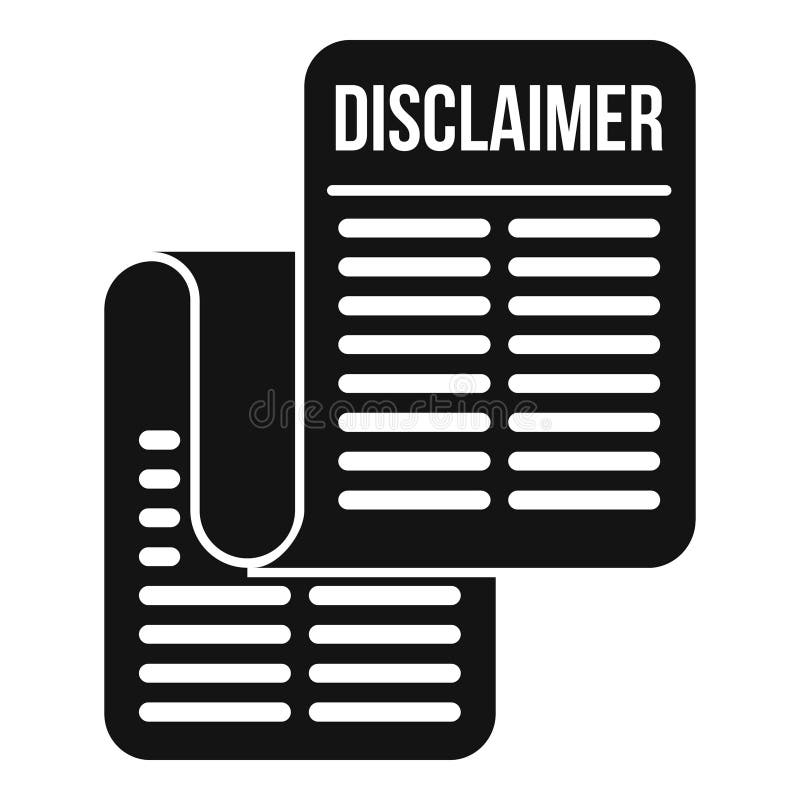 Disclaimer Work Paper Icon Simple Vector. Protection Mark Stock Vector ...