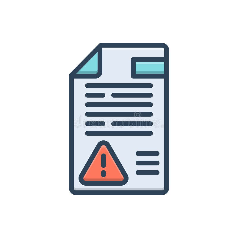 Color Illustration Icon for Disclaimers, Sacrifice and Refusal Stock ...