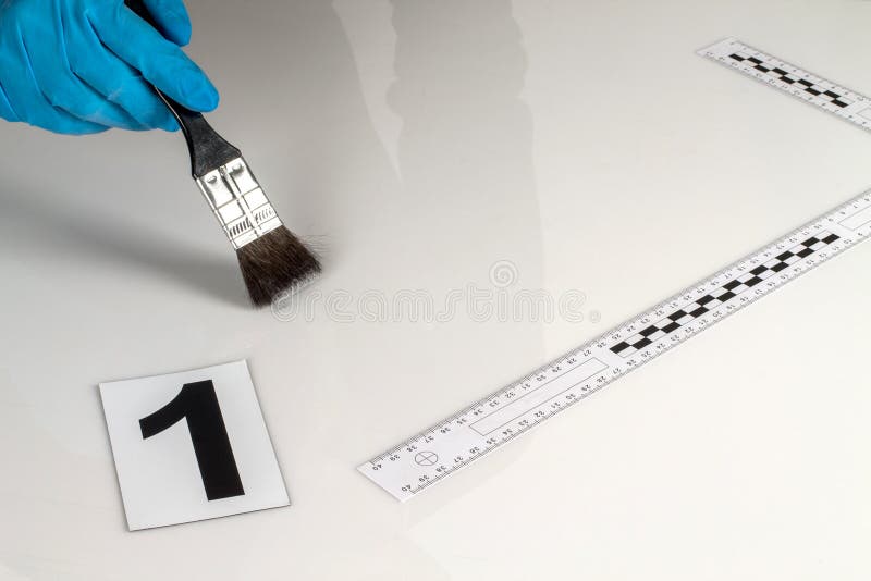 Disclosure of Forensic Evidence. Stock Photo - Image of black ...