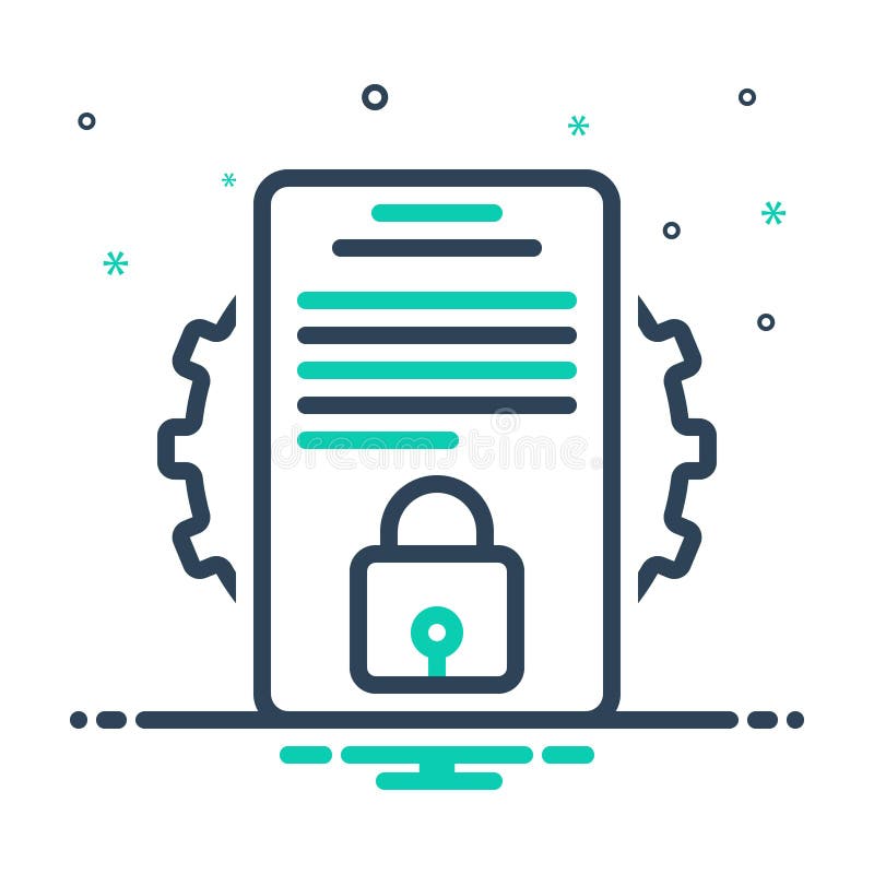 Mix Icon for Disclosure, Acknowledgment and Locked Stock Vector ...